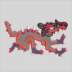 Cipactli Aztec Dragon Machine Embroidery Design File for Hats, Trendy ...