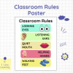 Classroom Rules Poster: Visuals for Preschool & Kindergarten (digital ...