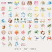 Watercolor Beach Day Clipart, Summer Clipart, Tropical Clipart, Beach ...