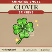 Spinning Four-leaf Clover Animated Emote | Twitch, Discord, Etc. - Etsy