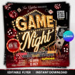 Game Night Party Flyer, Club Party Flyer, Adult Event Flyer, Game ...