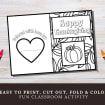 Thanksgiving Color-in Card: Kids' Craft Activity (printable PDF) - Etsy