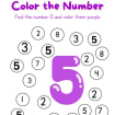 Number Coloring Pages Worksheets for Preschool 0-9 Printable Preschool ...