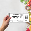 Editable Cooking Class Ticket Template, Printable Gift Coupon, Gift ...