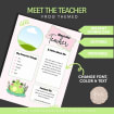 Frog Theme Meet the Teacher Template, Editable Teacher Introduction ...
