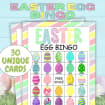 30 EASTER EGG Bingo Cards Game, Easter Egg Hunt Bingo, Easter Bunny ...