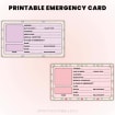 Kids Printable Emergency Card in Case of Emergency ICE Tag Contacts ...