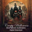 Creepy Halloween Wind Spinner PNG File Design, Spooky Season Fall ...