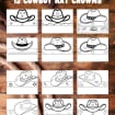 Printable Cowboy/cowgirl Hat Paper Crown: Kids Coloring Craft (PDF ...