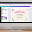 Custom Award Certificate Floral Canva Template Bundle | Editable ...