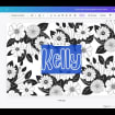 Custom Name Coloring Wall Art Floral Theme | Floral Name Coloring ...