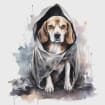 Cute Beagle Dog, Spooky Halloween Costume, Ghost and Witch Themes ...