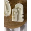 Face Duo Candle, Set of 2 Abstract Face Candle Handmade, Soy Wax Candle ...