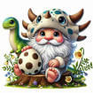 Dino Egg Gnome Watercolor Clipart – 23 PNG Images (digital Download) - Etsy