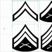 Marine Enlisted Rank SVG: USMC E2-E5 Military Files (digital Files) - Etsy