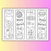 Printable Easter Coloring Bookmarks, Color Your Own Bookmarks, Bunny ...