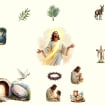 Easter Story Clip Art, Christian Easter Watercolor Pngs, LDS Easter, He ...