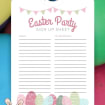 Printable Easter Party Sign-up Sheet (PDF, JPEG) - Etsy