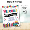 Printable the Books Missed You Welcome Back to School Sign, Classroom ...