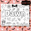 EDITABLE Halloween Name Coloring Page | Personalized Kids Printable ...