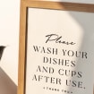 Wash Dishes Kitchen Sign: Modern Printable Art (digital Download) - Etsy