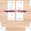 Fruits Vegetables Tracing Worksheets, Trace Pages Printable Preschool ...