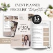 Event Planner Price List Template, Editable Canva, Editable Price Sheet ...