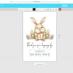 Bunny Favor Tag Template | Editable Rabbit Girl Birthday Party ...