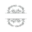 Floral Frame SVG: Wedding Monogram Clipart (digital Download, ZIP File ...