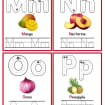 Fruit Alphabet Tracing Cards,alphabet Tracing Worksheets,fruits and ...