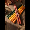 Handmade Fall Taper Candles – Dripless, Unscented, Soy Beeswax, Amber ...