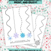 Falling Snow Preschool Scissor Skills: Winter Cutting Practice Activity ...