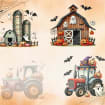 Farm Animal Halloween Clipart Bundle, Watercolor PNG (digital Download ...