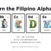 FILIPINO ALPHABET Flash Cards • Montessori Flash Cards • Pre-school ...