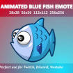 Blue Fish Animated Emote for Twitch, Discord, and Youtube / Animated ...