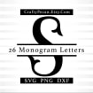 Fishtail Split Monogram Letters SVG: Family Name Font (digital Download ...