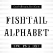 Fishtail Font SVG: Fancy Monogram Alphabet (digital Download) - Etsy