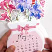 2025-2026 Flower Desk Calendar,printable Flowers Desk Calendar ...