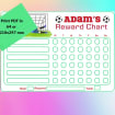 Football Theme Reward Chart, Printable and Personalised Behaviour Chart ...