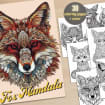 30 Fox Mandala Coloring Book, Printable Stress Relief Patterns Coloring ...