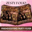 Friendsgiving Flyer Template | Canva Editable | Thanksgiving Party ...