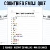 Printable Countries Emoji Quiz With Answers: Emoji Pictionary Sheets ...