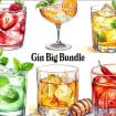 Gin Clipart Big Bundle - 52 Gin Drinks as Pngs - Clip Art Collection ...