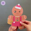 Gingerbread Man Christmas Crown Printable, Kids Paper Craft (digital ...
