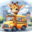 Cute Back to School Giraffes Clipart Bundle, Watercolor Giraffe Clip ...