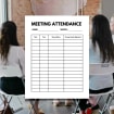Group Meeting Attendance Sheet: Printable Meeting Log (PDF) - Etsy