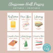 Classroom Hall Passes, Teacher Hall Pass, Classroom Management ...