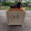 Custom 4 Ft Mobile Bar, Shot Cart, Bar Cart, Mobile Shot Bar, Small Bar ...