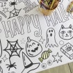 Halloween Party Coloring Table Runner, Halloween Coloring Page, Ghost ...