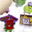 BFDI 2.5" Vinyl Sticker Pack 3 (pin, Pillow, Golfball, Tennisball, Two ...